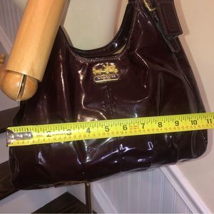 Coach | Bags | Coach Purple Patent Leather Madison Triple Section Hobo ...